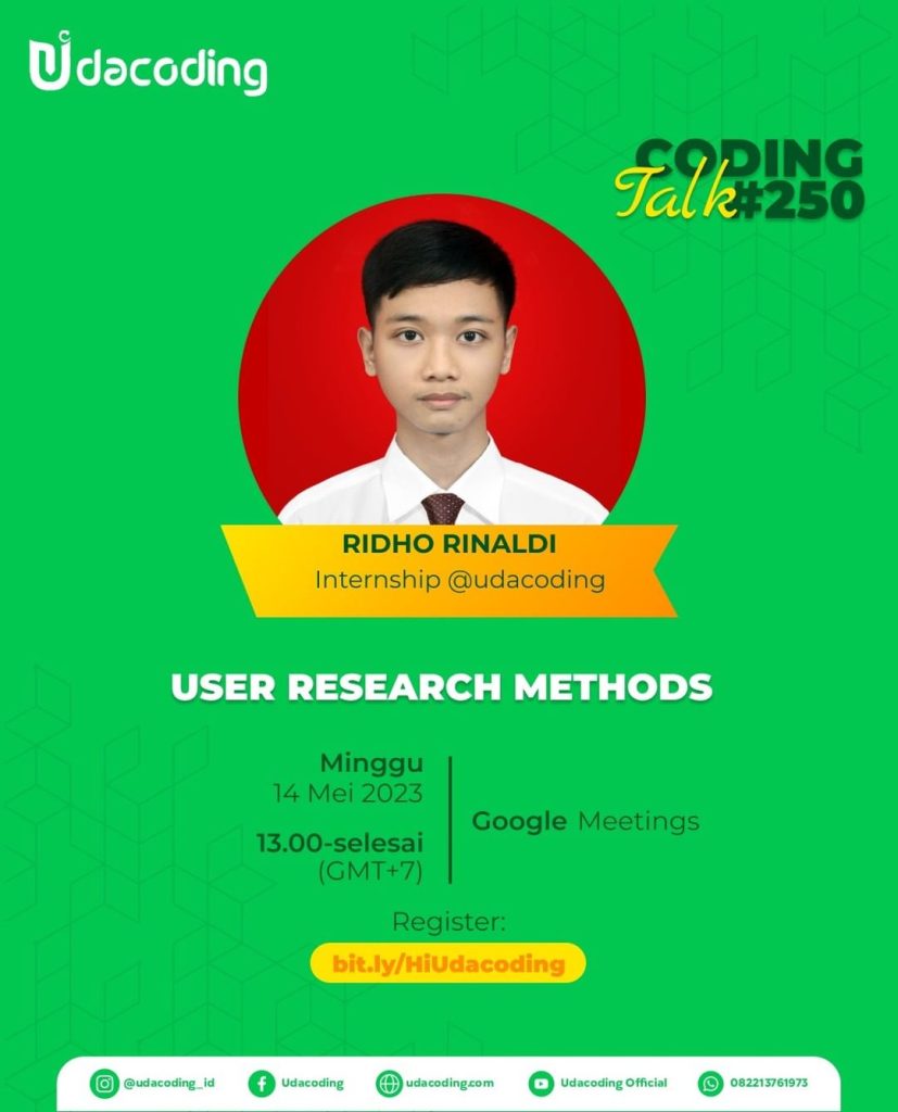Coding Talk #250 - UI Design: User Research Methods - Udacoding